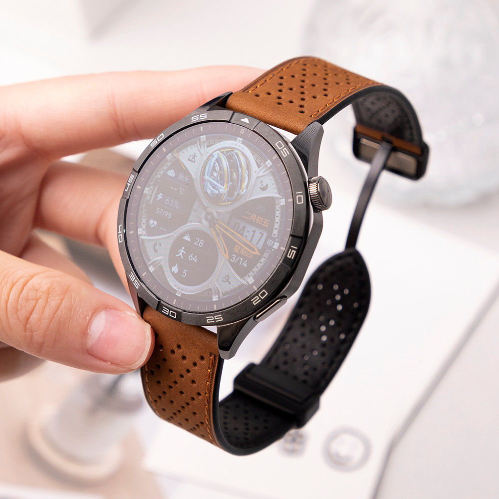 梵固 洞洞 真皮 錶帶 FanGu DA9a DA9a-g DA12 DA25 FC8K 錶帶 | 蝦皮購物