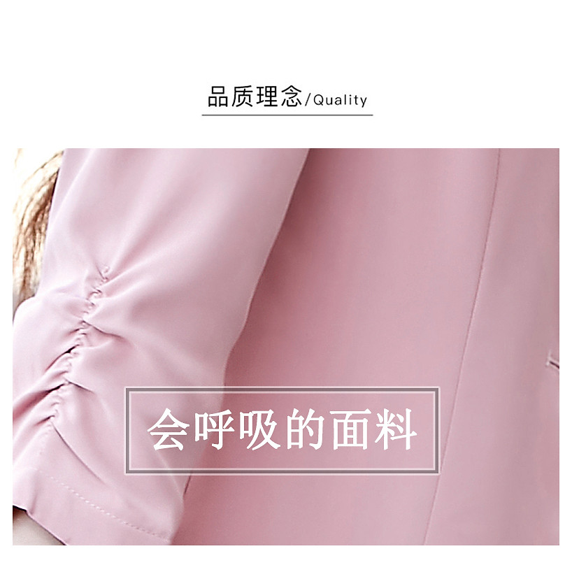 Miguo_短款西裝外套女 春秋薄款 高級感氣質小個子女士七分袖休閒西服 M-4XL 大尺碼西裝外套 西外 | 蝦皮購物