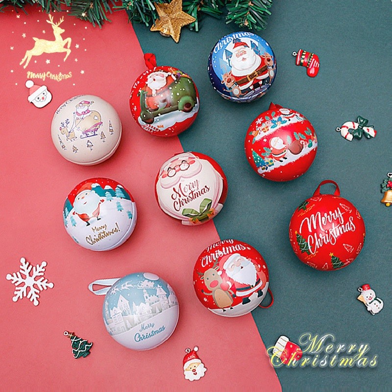 [Noel Gift Box] 錫珍珠形聖誕禮盒糖果掛聖誕樹溫暖聖誕設計 | 蝦皮購物