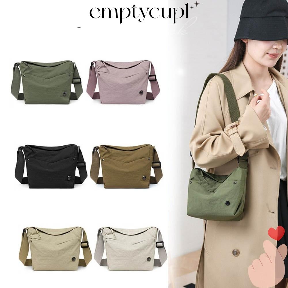EMPTYCUP女士單肩包,超輕大容量尼龍斜背包,可調式寬頻多才多藝的拉鍊閉合郵差包對女性來說 | 蝦皮購物