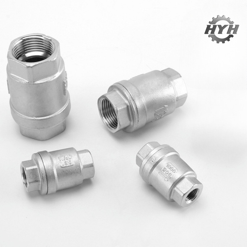 【HYH】304不鏽鋼立式止回閥單向止逆閥水泵彈簧真空水管軟密封 | 蝦皮購物