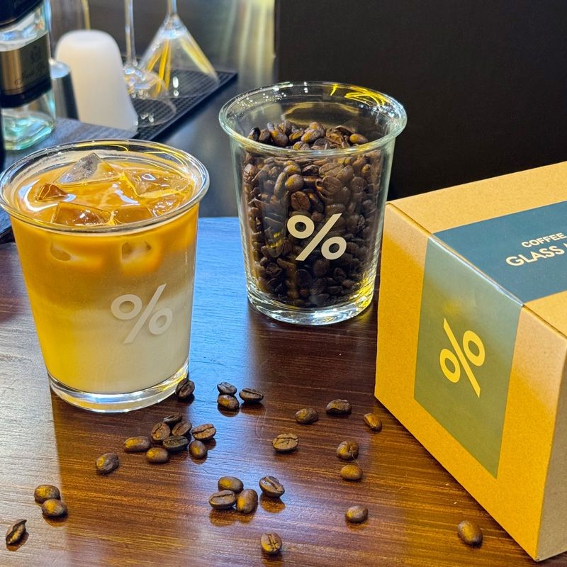 韓國現貨阿拉比卡ARABICA%百分號咖啡杯牛奶杯無鉛玻璃杯新宿杯knvg | 蝦皮購物
