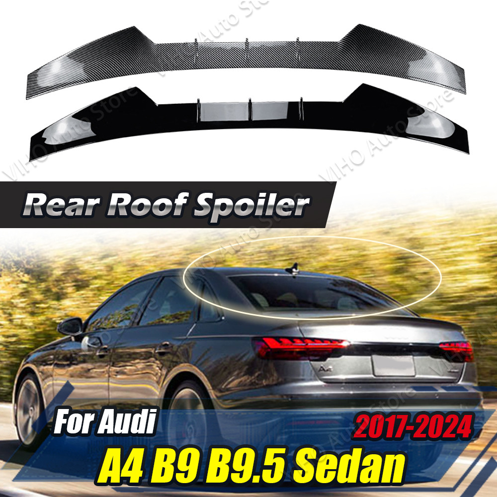 適用於奧迪 A4 B9 S4 S-line RS4 轎車 2017-2024 汽車後擾流板中行李箱唇飾尾翼中尾門翼車身套 | 蝦皮購物