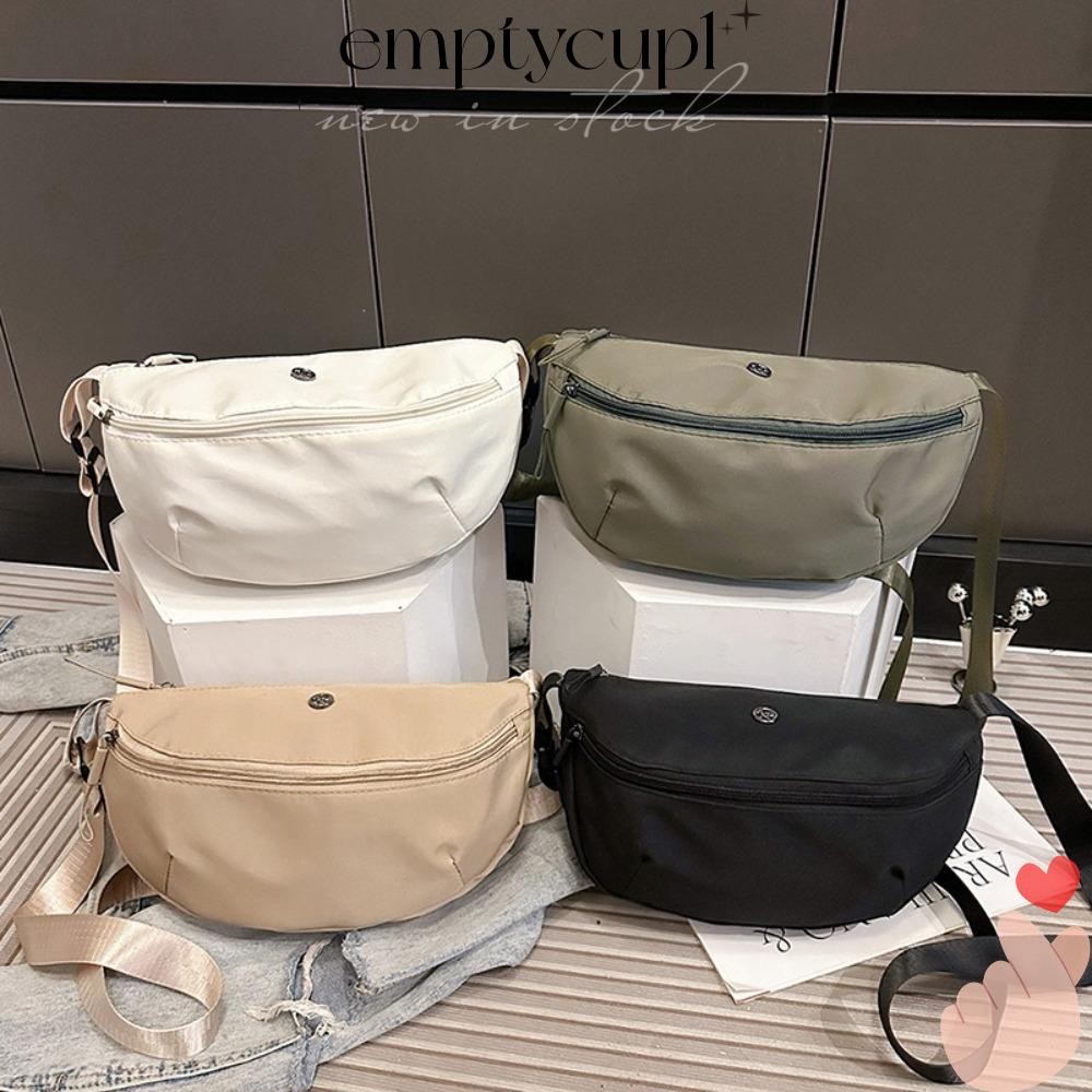 EMPTYCUP斜挎包,純色款休閒風格女士單肩包,新的大容量柔軟尼龍布手提袋女孩們 | 蝦皮購物