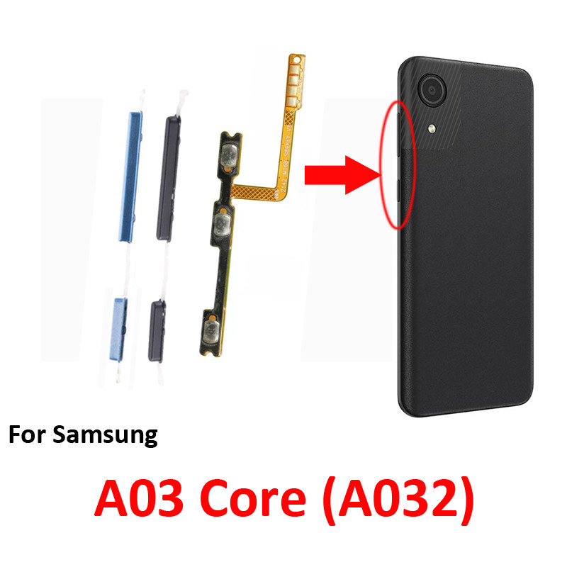 SAMSUNG 適用於三星 Galaxy A03 Core A032 A032F 開關調高調低按鍵排線部分黑色藍色 | 蝦皮購物