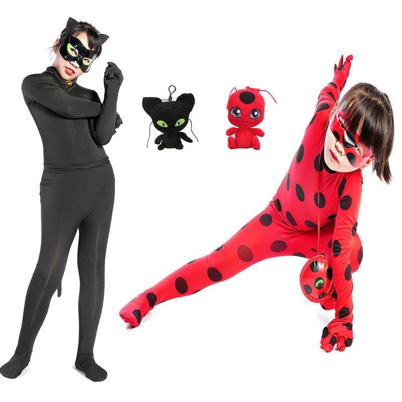 Miracle Girl and Cat Noir Noir cos costume new Ladybug Reddy | 蝦皮購物