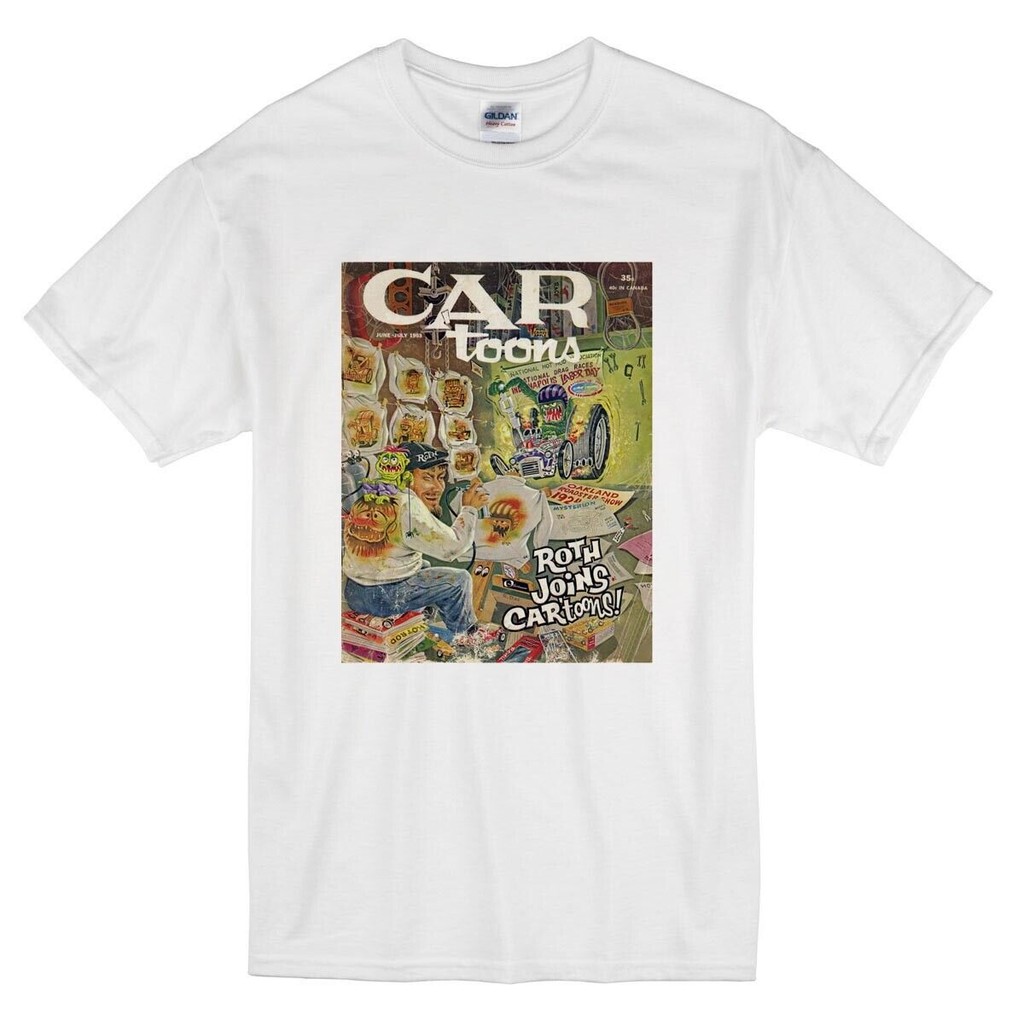 T 恤 100% 棉上衣 Hot Rod Drag Race Ed Roth Car Toons 雜誌封面藝術 | 蝦皮購物