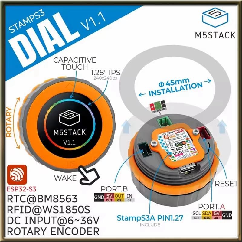 (T G O N) Dial V1.1 - ESP32-S3 物聯網開發板,帶智能旋鈕和1.28英寸圓形觸摸屏 | 蝦皮購物