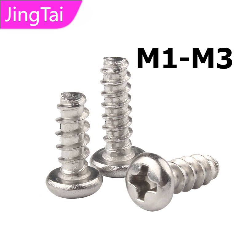 【JTZB】 304不鏽鋼圓頭十字平尾自攻螺絲PB自攻絲 割尾木鏍絲釘M1-M3 | 蝦皮購物