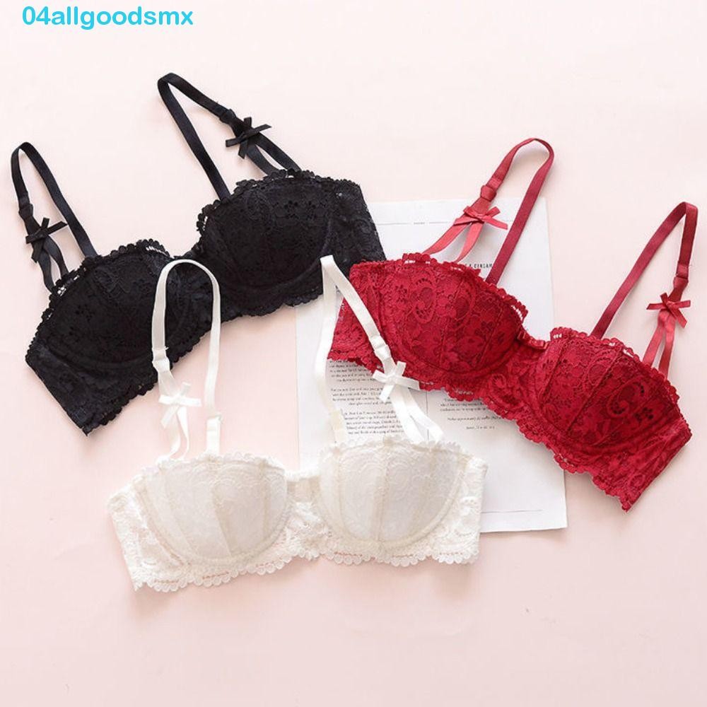 ALLGOODS蕾絲胸罩女,鮮花刺繡半透明內衣,優雅可調內膜弓向上推胸罩內衣 | 蝦皮購物