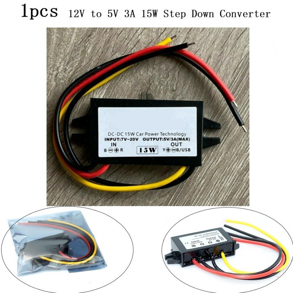 Dc/dc降壓轉換器穩壓器12v 24V轉5V 3A 15W降壓電源 | 蝦皮購物