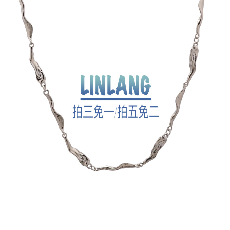 LINLANG新款綢帶裝飾項鍊歐美嘻哈ins簡約冷淡風潮流個性小眾飾品 | 蝦皮購物