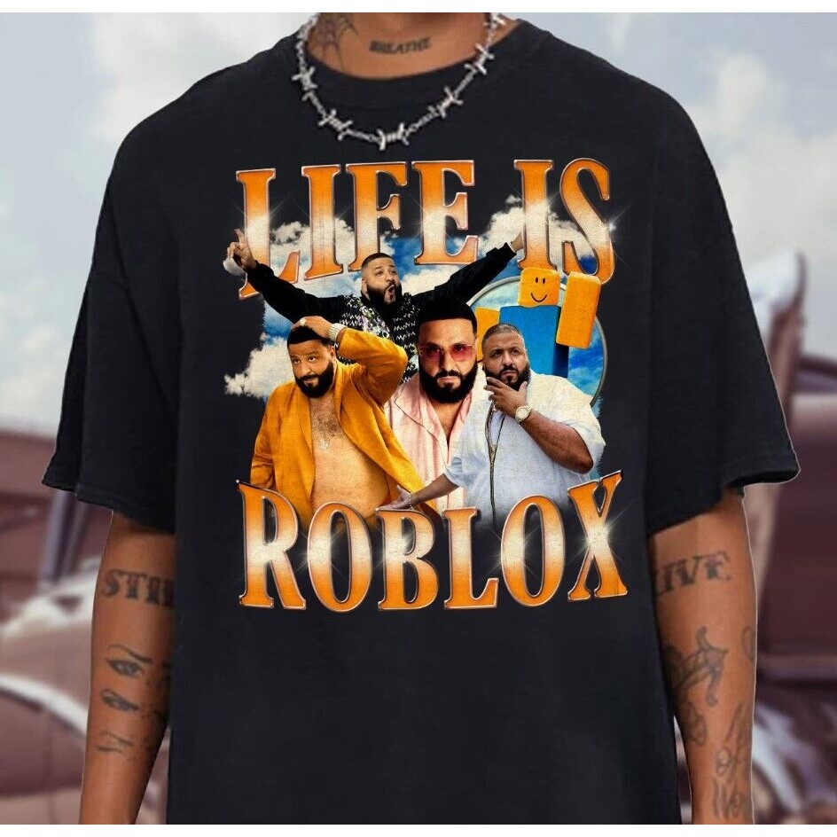 有趣的生活是 Roblox T 恤,Dj Khaled T 恤,Dj Khaled Life Is Roblox T-S | 蝦皮購物
