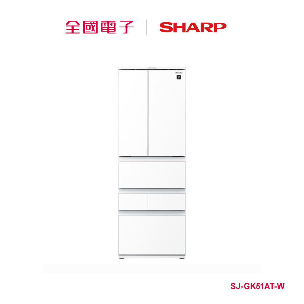 SHARP 504L六門變頻AIoT聯網電冰箱-水樣白 SJ-GK51AT-W 【全國電子】 | 蝦皮購物