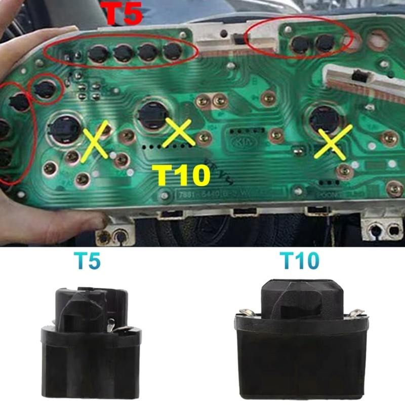 Fol 10 件 LED 扭鎖插座燈座 T5 T10 燈座燈泡插座座 | 蝦皮購物