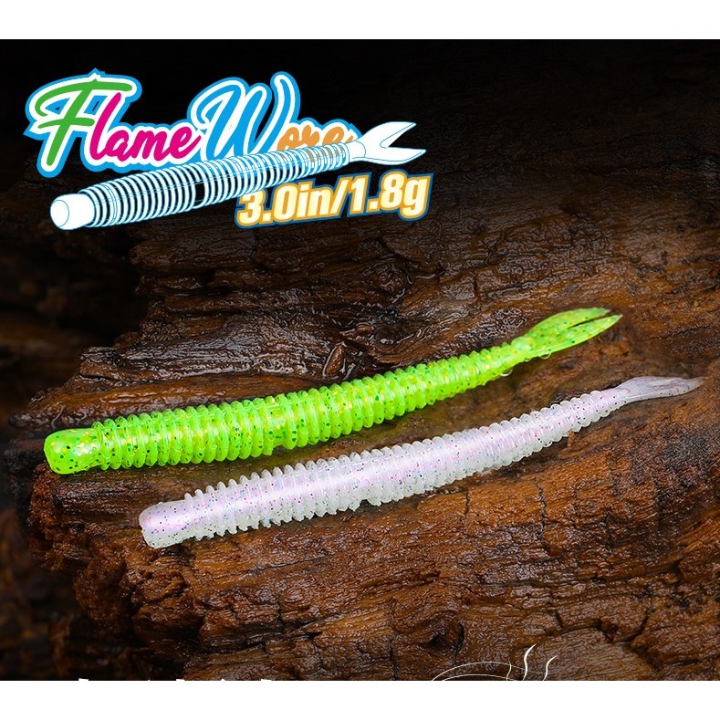 釣之屋焰舞浮水軟餌76mm/1.8g路亞軟蟲叉尾魚wacky釣組18只裝釣魚 | 蝦皮購物