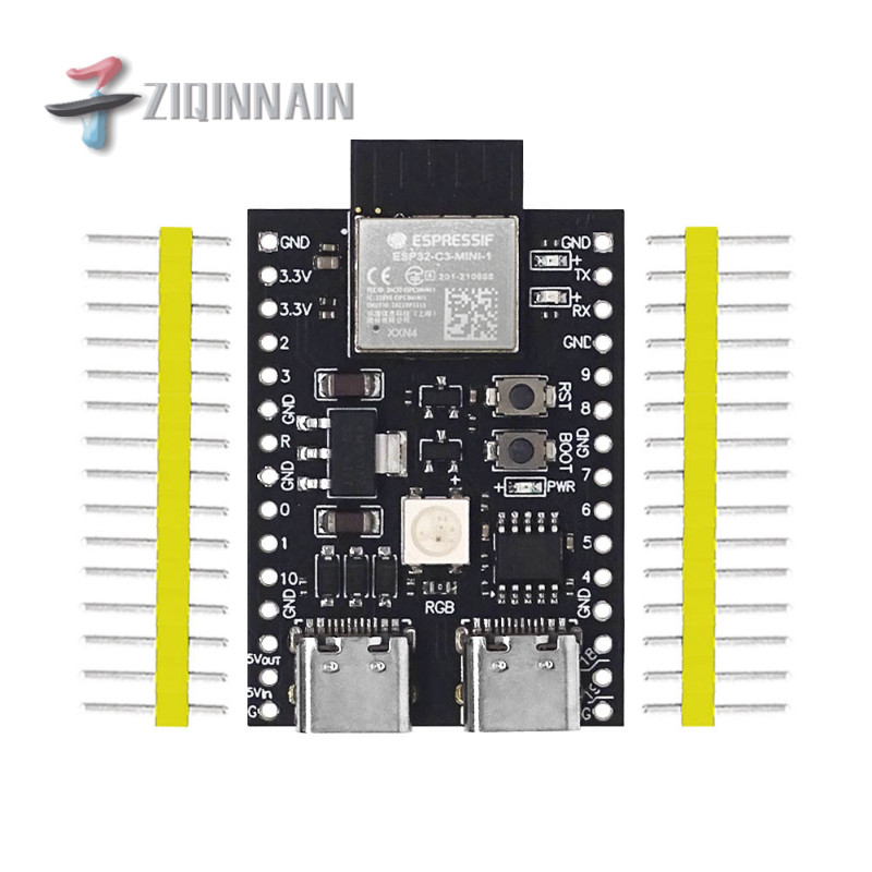 ESP32-C3雙Type-C Wifi藍牙BLE5.0 DevKitM-1核心板ESP32C3 | 蝦皮購物