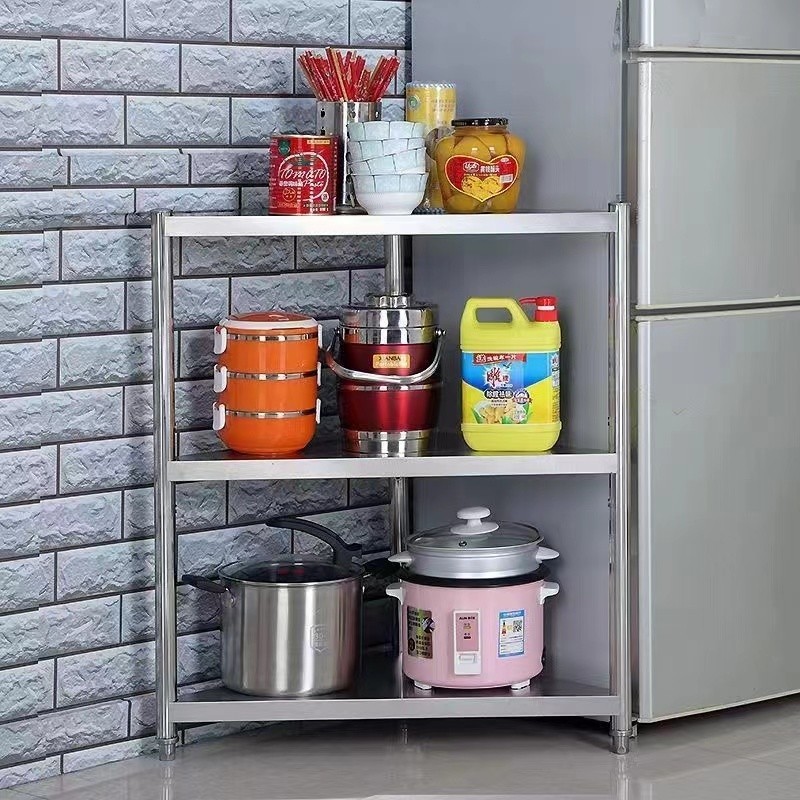加厚不銹鋼三角架子廚房轉角落地浴室收納放鍋架多層儲物架 | 蝦皮購物