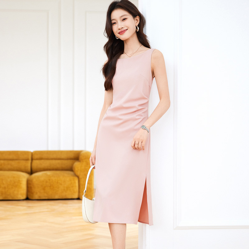 Miguo_氣質打底外穿圓領洋裝女 春夏款 媛風時尚簡約高階職業洋裝 S-5XL 純色背心裙 大尺寸洋裝 | 蝦皮購物