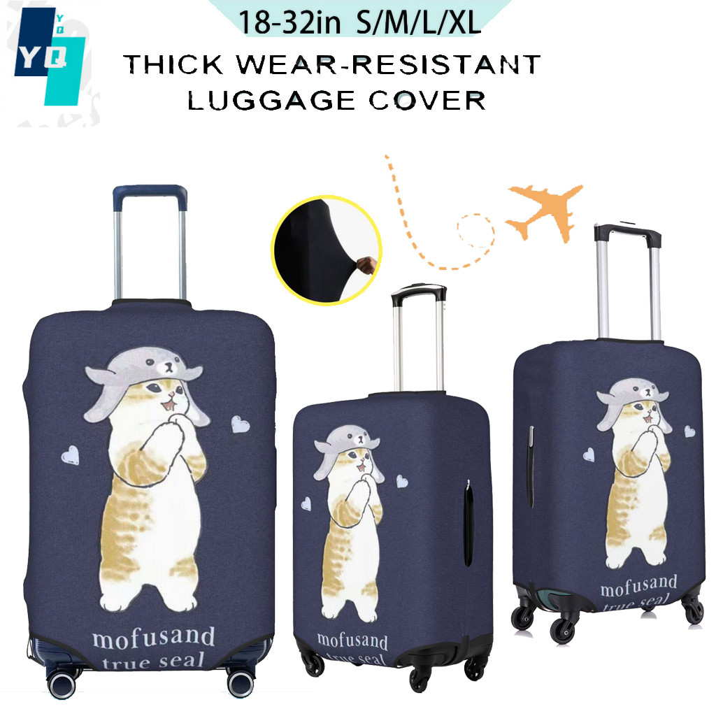 [有貨]mofusand 18"-32" 厚手提箱套旅行行李套保護套防塵防水套貓鯊魚 | 蝦皮購物