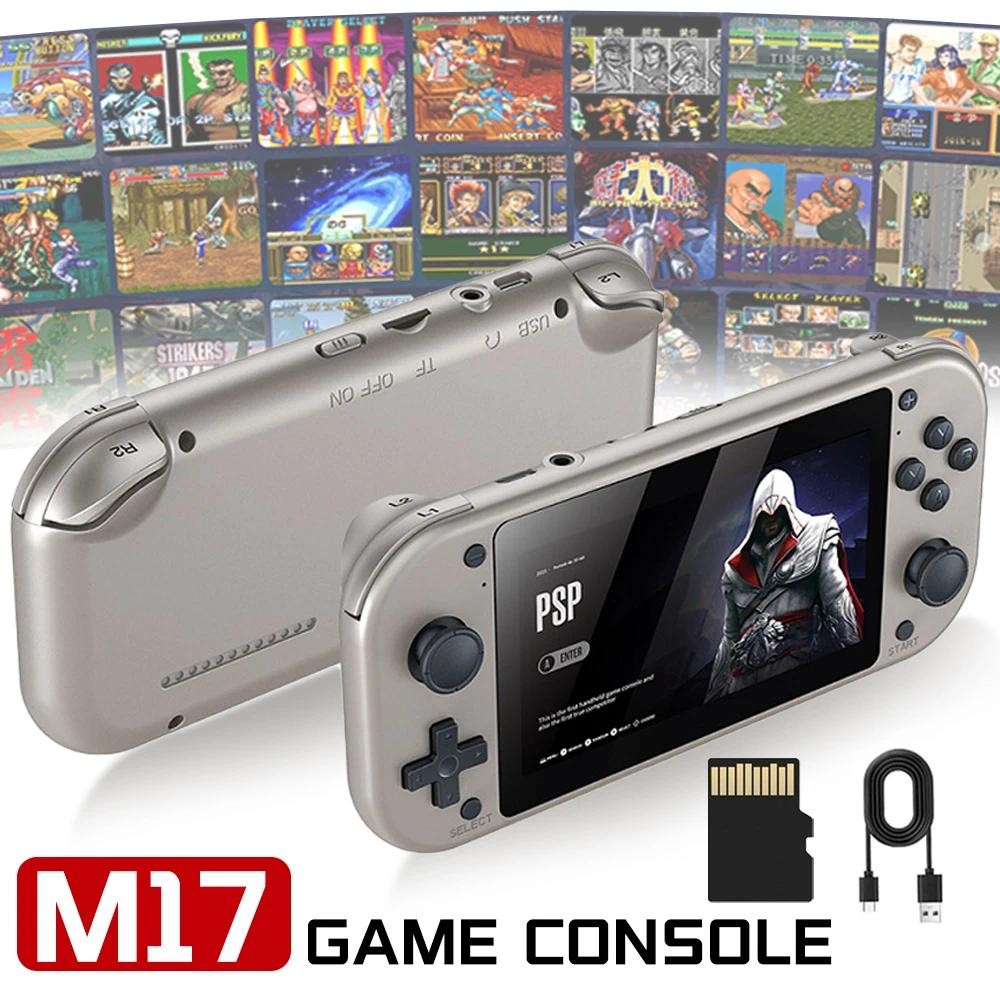 M17 手持遊戲機 64G 128GB 4.3 英寸復古遊戲機 20000+ 經典視頻遊戲預裝 Linux 系統遊戲機 | 蝦皮購物