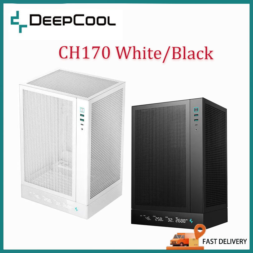 Deepcool CH170 ITX數顯小機箱CH160手柄台式電腦白色迷你機箱 | 蝦皮購物
