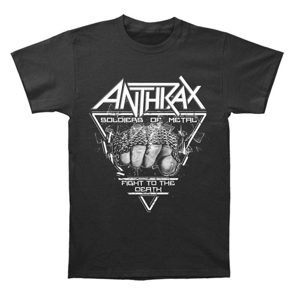 Anthrax Cd Lgo Soldiers Of Metal 官方襯衫全新對死亡的拳頭 | 蝦皮購物