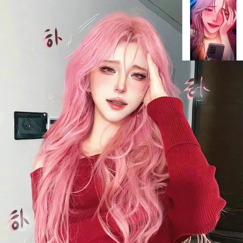 🔥桃園48H出貨🔥假髮cos吳慧拉動漫少女lolita禦姐粉色長捲髮日係洋妝 漫展全頭套【蝦皮優選】 | 蝦皮購物