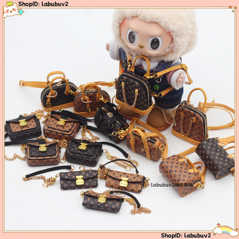 【17cm Labubu/upsetduck/baoao/liila】l-v 高品質背包,可愛的labubu單肩包 | 蝦皮購物