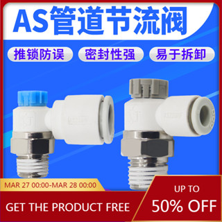 氣動可調接頭AS1201F-M5-04A節流閥氣缸AS2201F調速02-06SA速度控 | 蝦皮購物