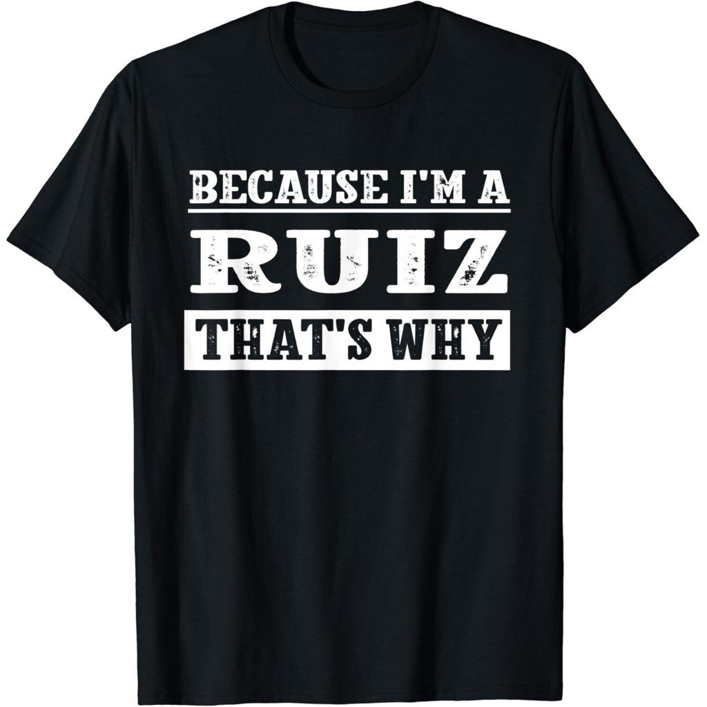 因為我_M A Ruiz Last Name 搞笑家庭聚會 T 恤 | 蝦皮購物