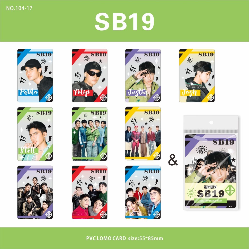 Sb19 透明照片卡 PVC Lomo Card 10pcs / Set | 蝦皮購物