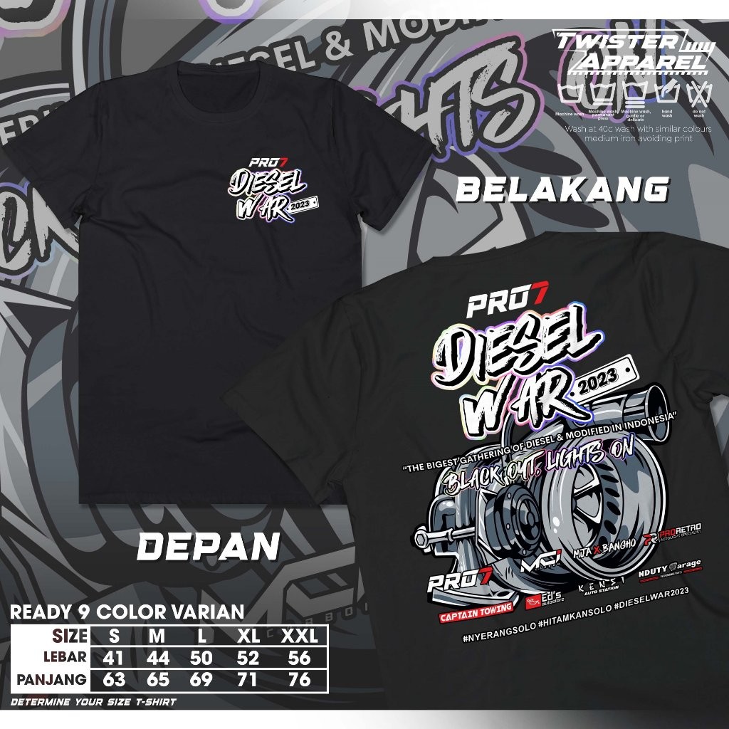 2023 Diesel War Pro7 T 恤賽車 Distro 襯衫 Innova Solo Diesel Gank | 蝦皮購物