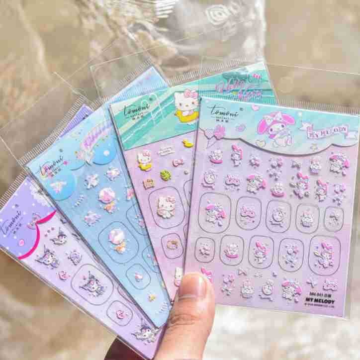 [Meow.Sensei]三麗鷗係列tomoni美甲貼紙兒童可愛卡通指甲貼三麗鷗mn混搭4張 | 蝦皮購物