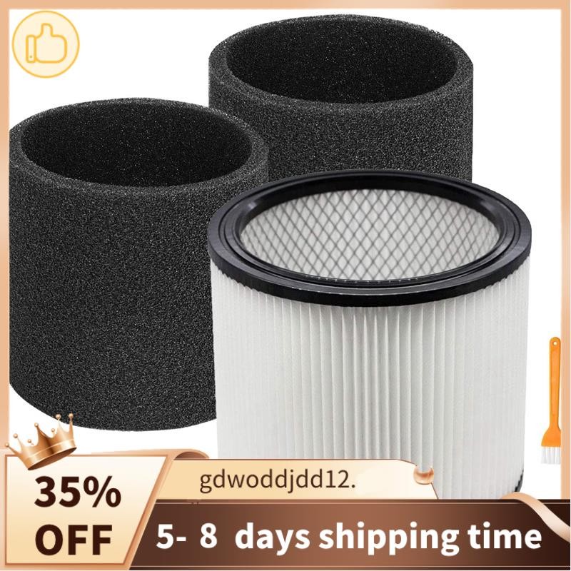 高級過濾器更換 90304 90350 90333 兼容 5 加侖濕/幹吸塵器,1 個過濾器 + 2 個泡沫 | 蝦皮購物