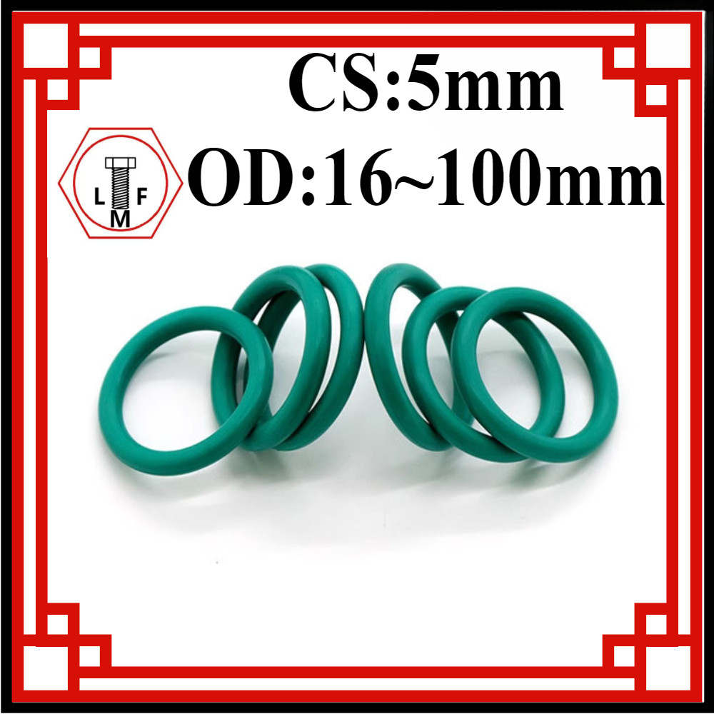 【LMF】綠色O型圈氟橡膠FKMO圈外徑密封圈(CS5mm*OD16~100mm) | 蝦皮購物
