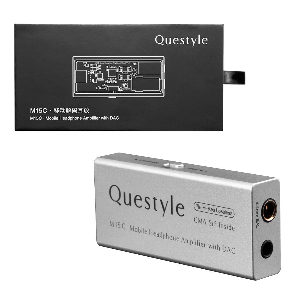 Questyle M15C USB便攜 3.5mm+4.4mm 解碼耳機轉換器 耳擴/DAC (銀色)(平行進口) | 蝦皮購物