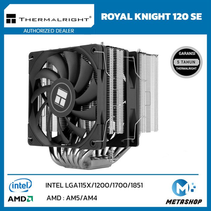 英特爾 Thermalright Royal Knight 120 SE 雙塔 6 熱管超薄風扇 CPU 散熱器 HSF | 蝦皮購物