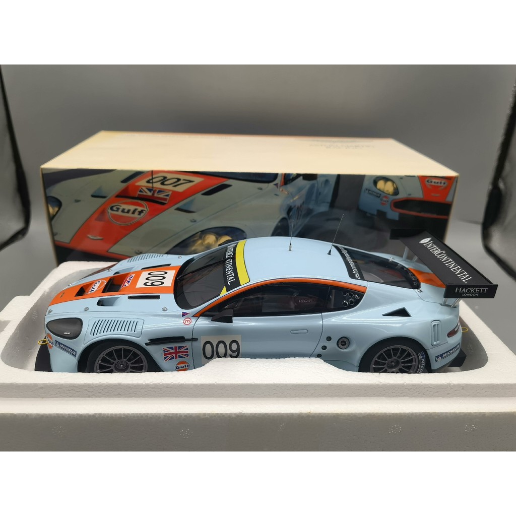 [現貨]AUTOart 奧圖亞 1/18 阿斯頓馬丁 DBR9 2008 GULF塗裝 龜車 （微疹、桔色油漆局部裂紋） | 蝦皮購物