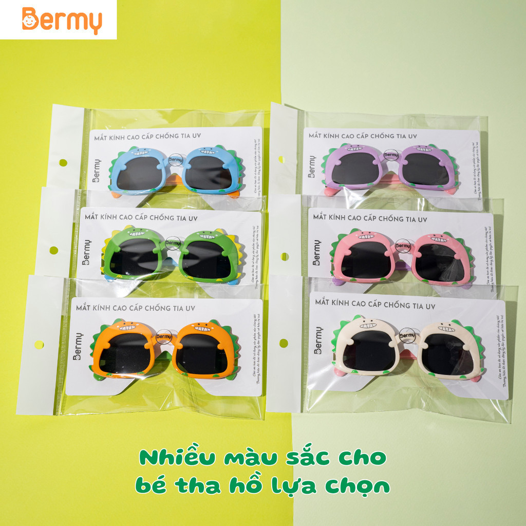 [新型號] 2 至 7 歲兒童的超可愛恐龍造型 BERMY 太陽鏡 - 精美包裝 | 蝦皮購物