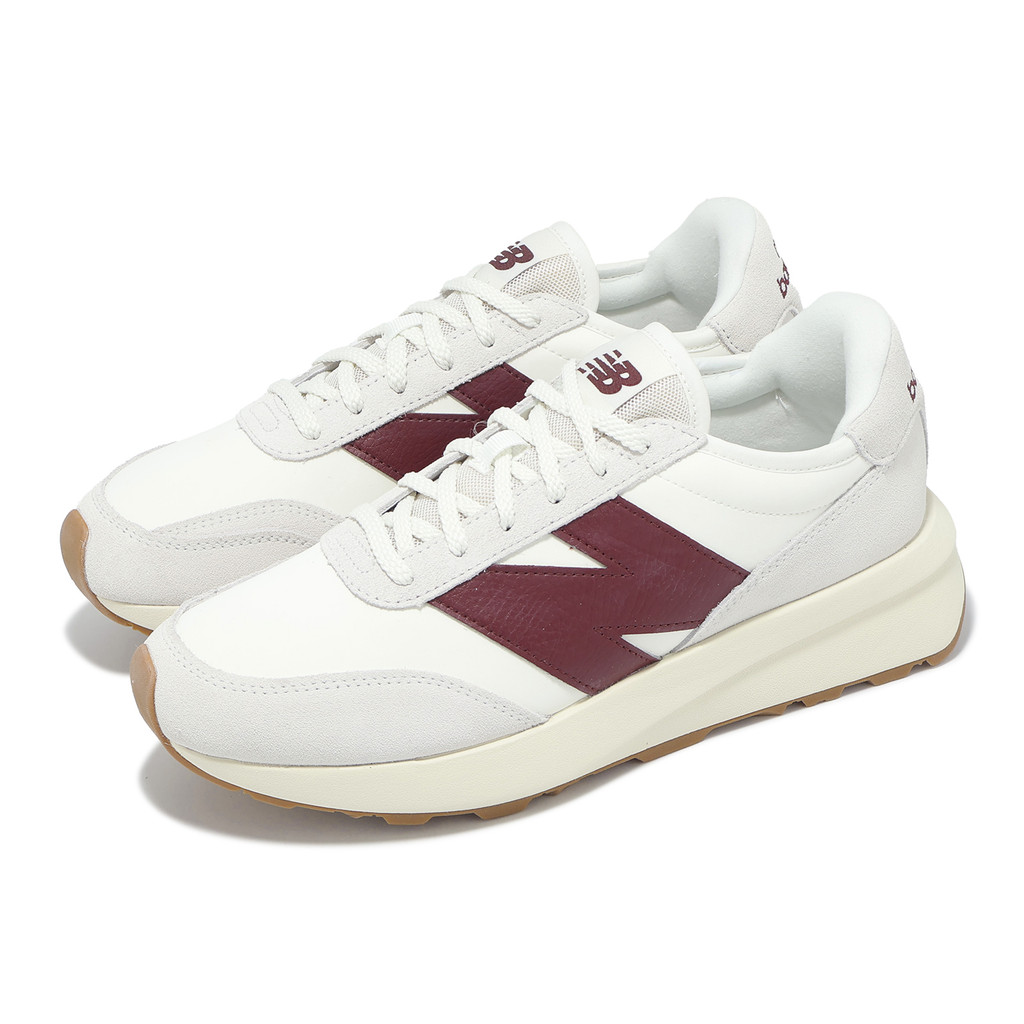 New Balance 休閒鞋 370 男女鞋 海鹽 經典緋紅 膠底 麂皮 拼接 NB [ACS] U370CB-D | 蝦皮購物