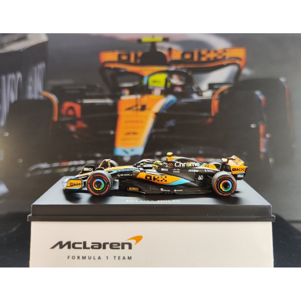F1賽車模型1：64 SPARK邁凱倫MCL60諾里斯英國站亞軍 Lando Norris 2023賽季合金模型 McL | 蝦皮購物