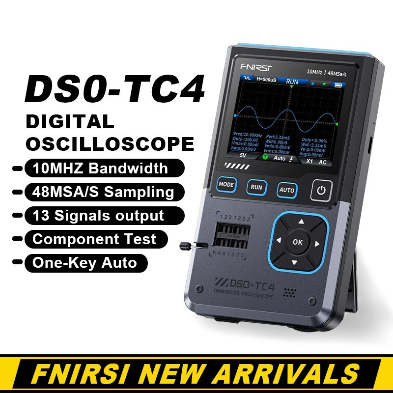 FNIRSI DSO-TC4 示波器三閤一全新陞級版 10MHz 48ms/s 電子元件測量工具 | 蝦皮購物