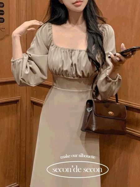 Codibook｜韓國 secon'de secon 露肩洋裝 長洋裝[現貨 - 摩卡色(迷你)]女裝 | 蝦皮購物