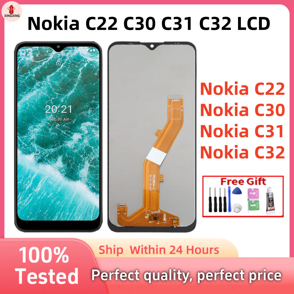 NOKIA 適用於諾基亞 C30 C31 C32 C22 LCD 顯示屏觸摸屏更換數字化儀組件更換 | 蝦皮購物