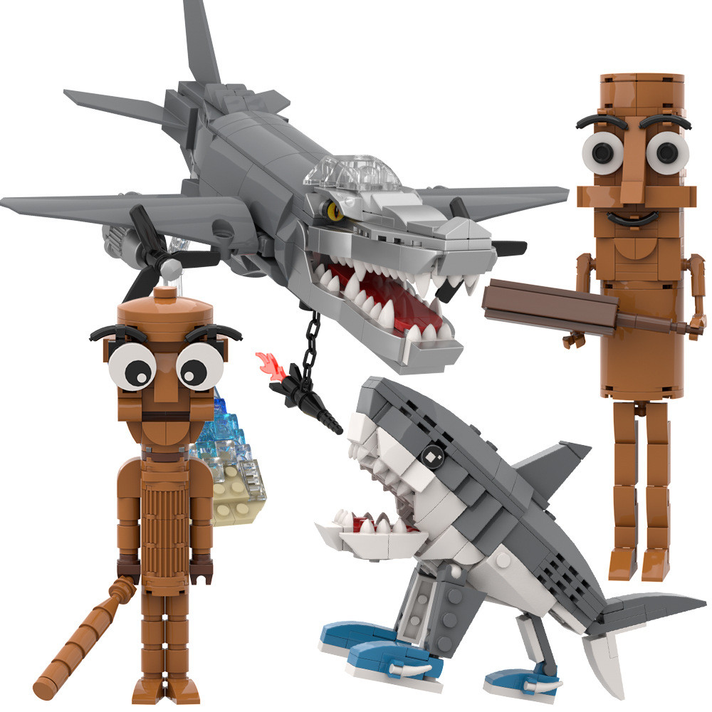 穿鞋鯊魚木棍人 拼裝積木 TUNG TUNG SAHUR AI合成獸 腦腐Brainrot迷因 -BnBV香蕉雜貨🍌 | 蝦皮購物