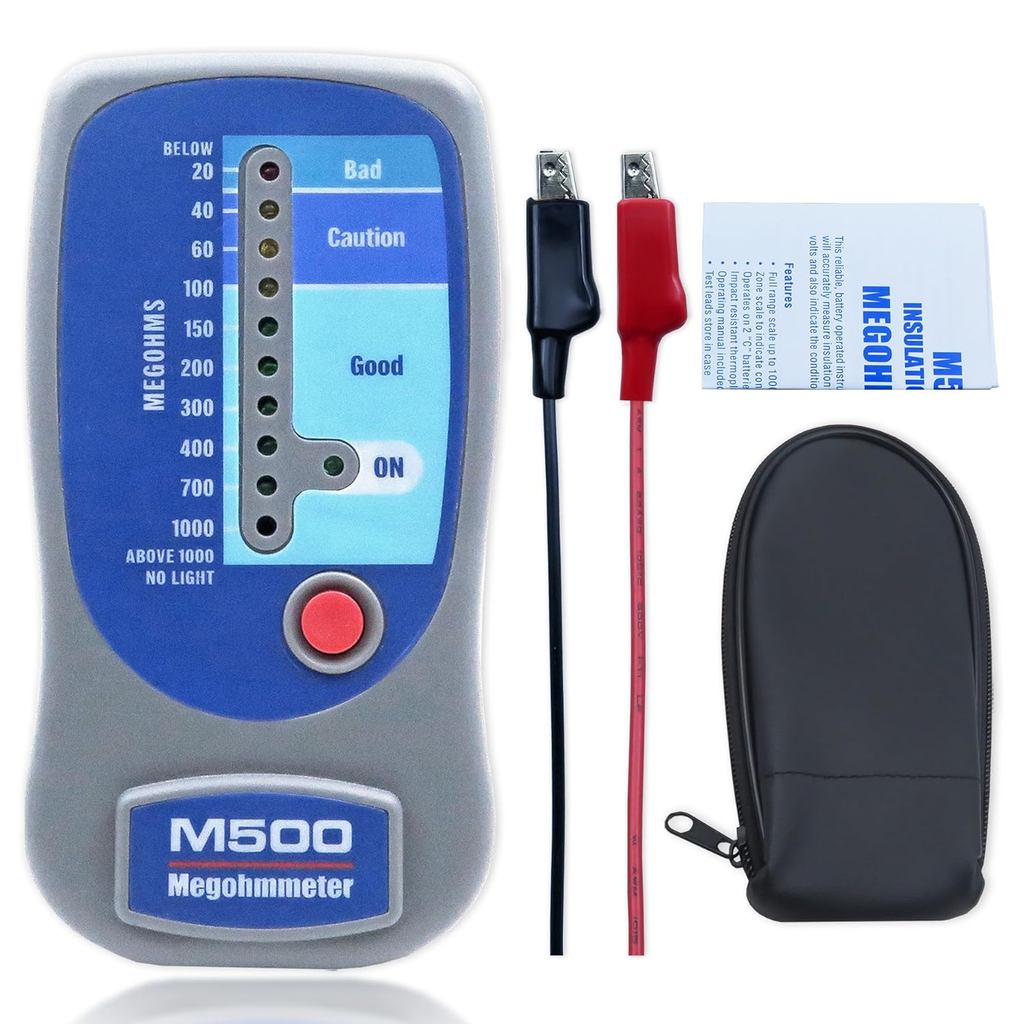 M500 絕緣測試儀 MEGOHMMETER,兼容 Supco M500 電子兆歐表,萬用表測試儀,壓縮機測試儀 HVA | 蝦皮購物