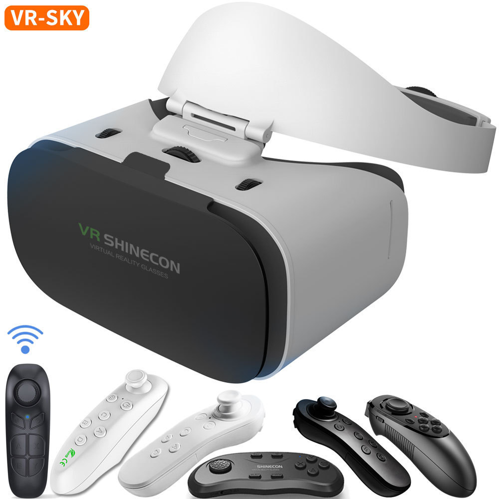 VR SHINECON千幻VR眼鏡魔鏡G19大螢幕手機3D虛擬現實頭盔全景12.31q | 蝦皮購物