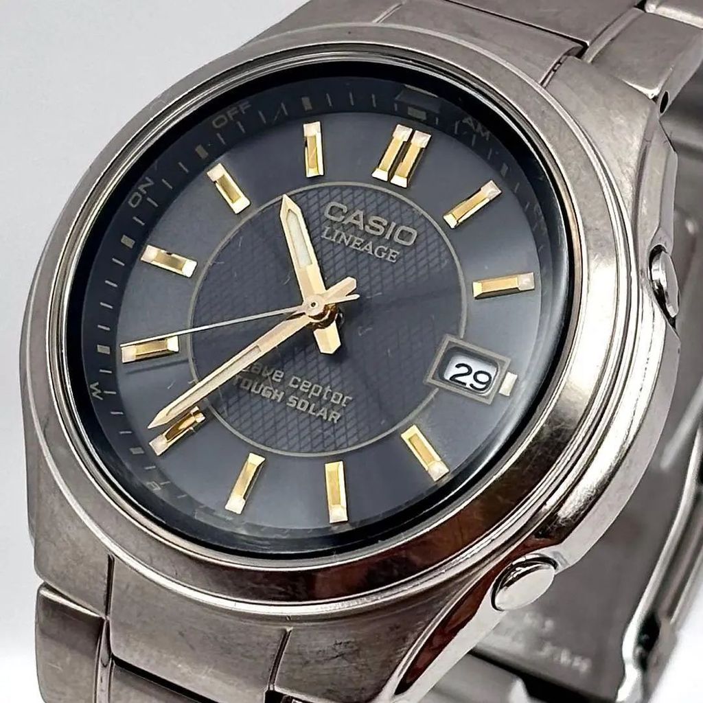 CASIO 手錶 WAVE CEPTOR PRO LINEAGE 黑色 電波 太陽能 鈦 字盤 mercari 日本直送 | 蝦皮購物