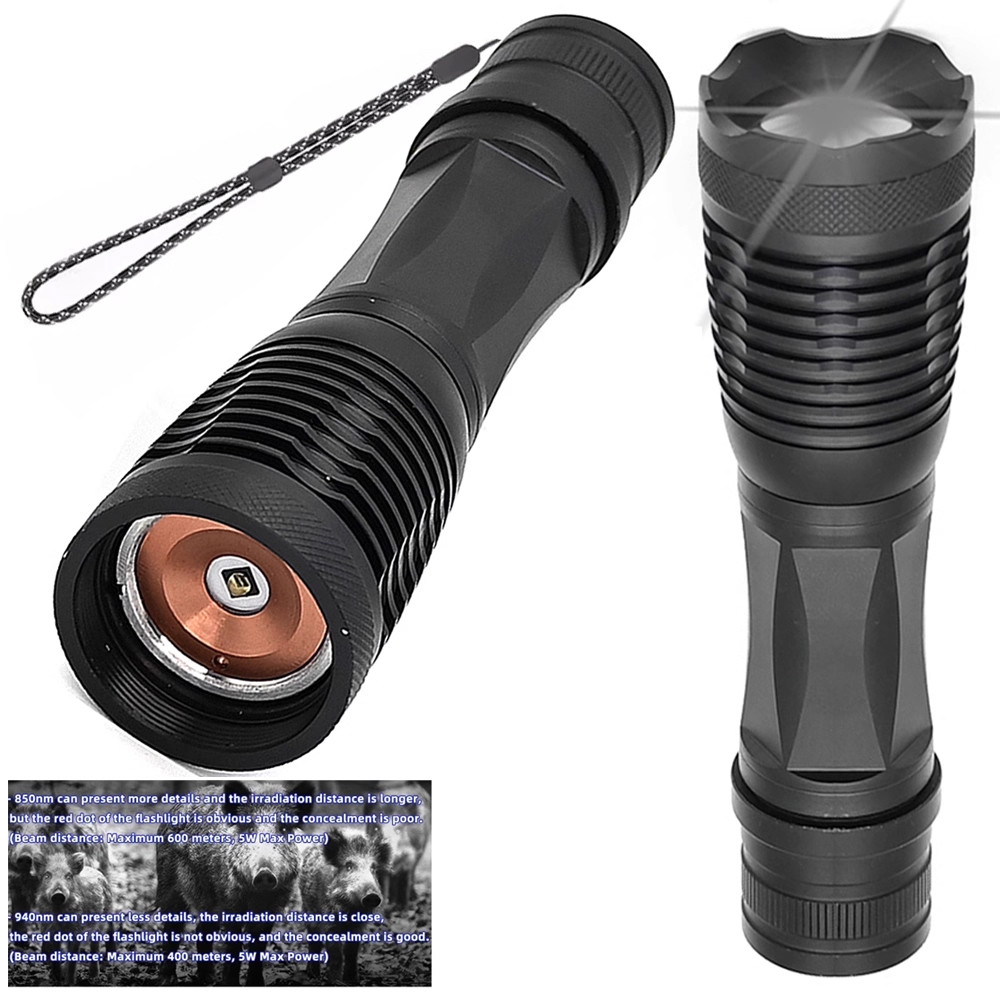 【戶外】紅外850nm 5w夜視紅外940nm 可縮放LED手電IR探照夜視儀器補光LED DOVV | 蝦皮購物